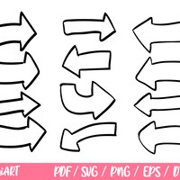67 Arrows Cricut File Svg, Hand Drawn Arrows Svg ,arrows Svg Bundle ...