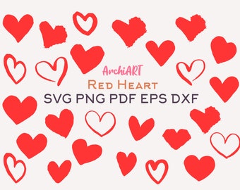Heart Svg Bundle Hearts Svg Love Svg Doodle Heart Svg Valentine Svg ...