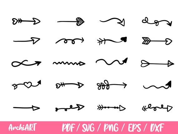 Arrow SVG Bundle Arrow Cut File Arrow Clipart Boho Tribal - Etsy
