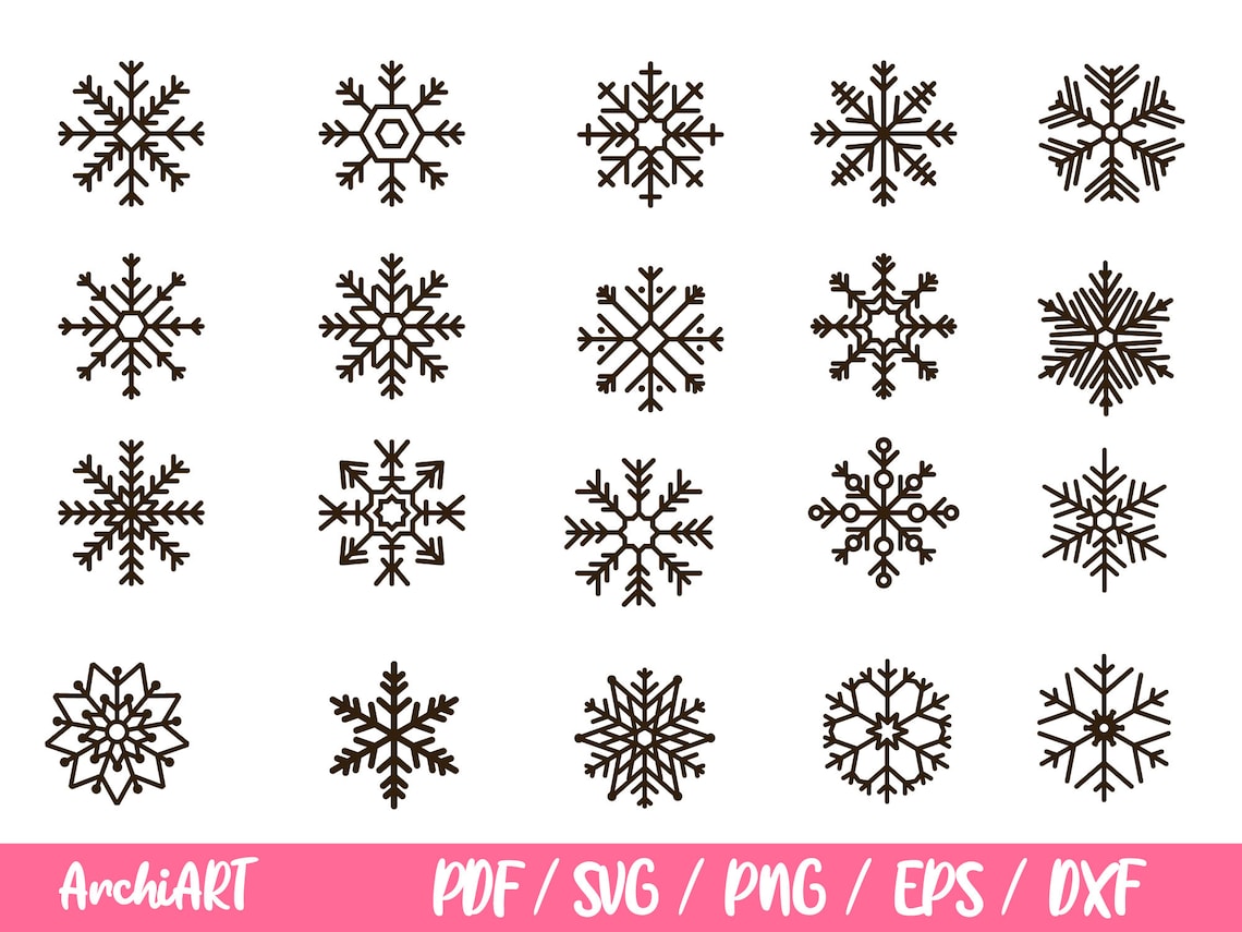 Snowflake Svg Snowflake Svg Bundle Snowflake Clipart - Etsy