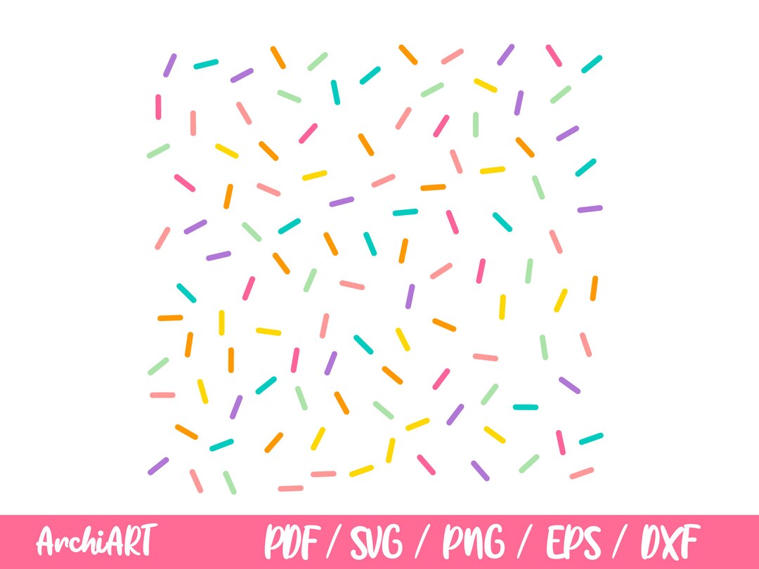 Sprinkle Pattern SVG, Instant Download, Sprinkle SVG, Donut Sprinkles SVG, Birthday Svg, Digital ...