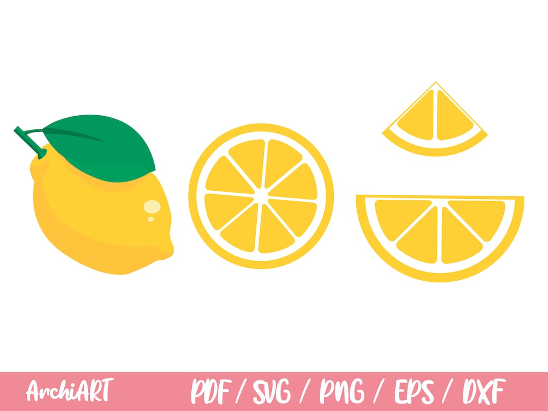 Lemon Slice Svg,fruits Dxf,fruit Svg,furit Cut File,lemon Layered ...