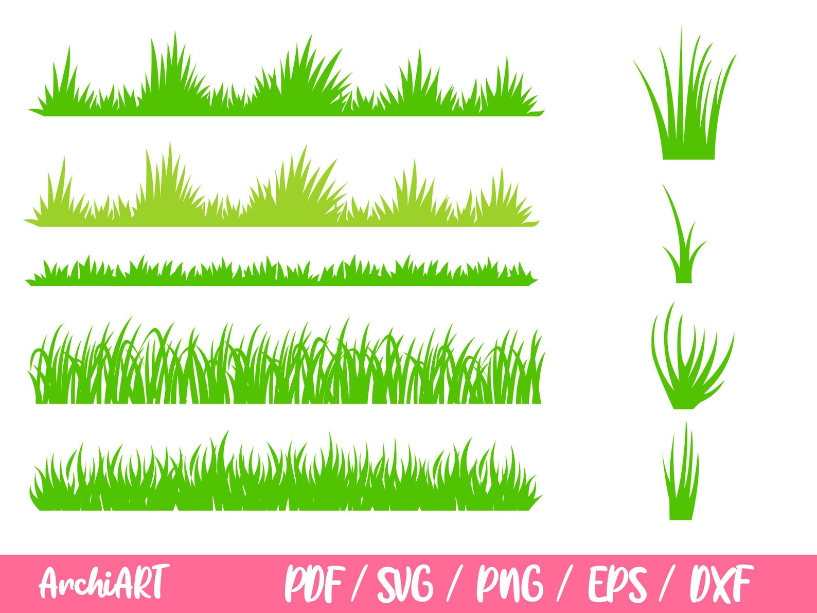 Grassy Tufts SVG PNG JPG Digital Cut File Commercial Use - Etsy