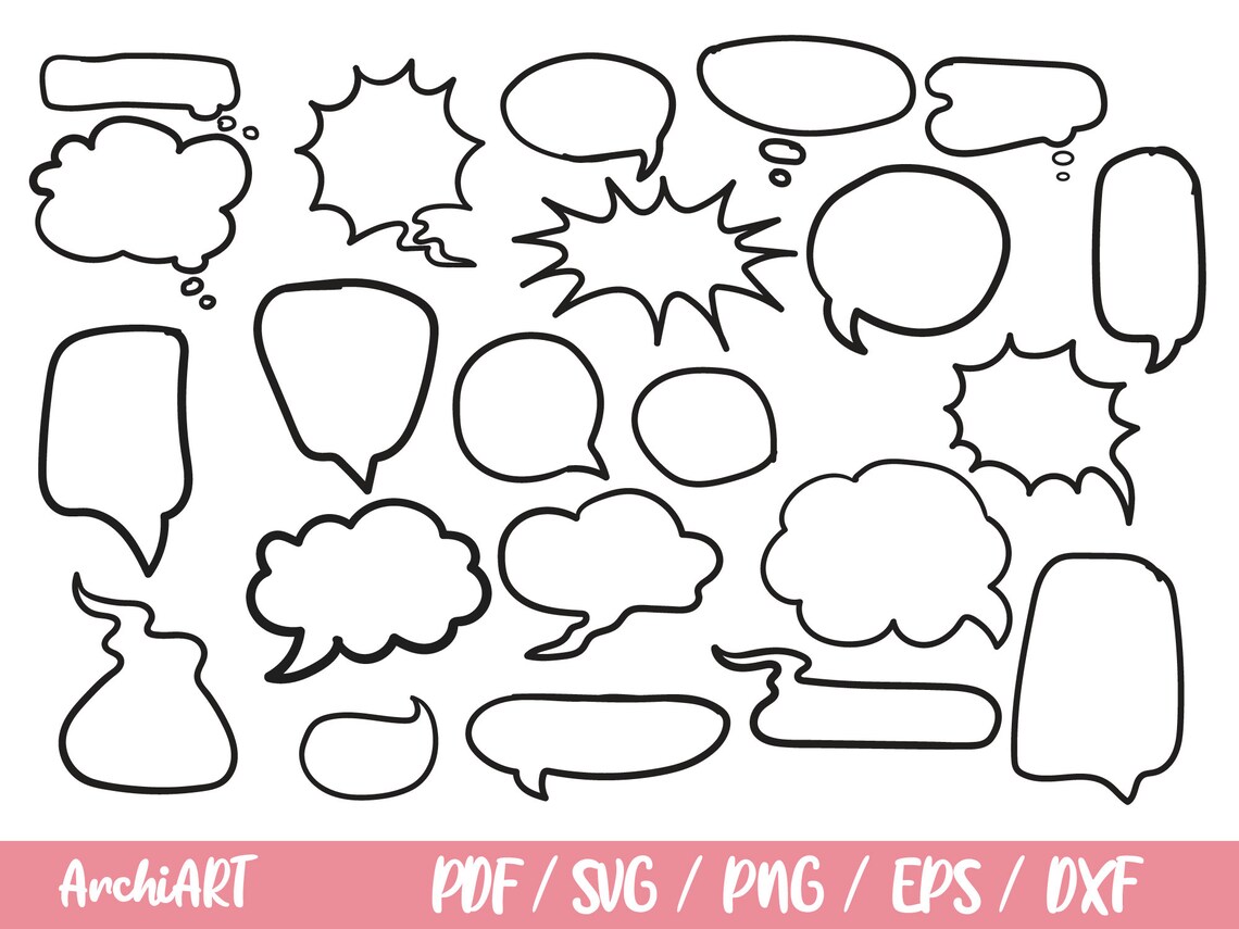 Speech Bubble SVG, Speech Bubble Clipart, Comic Speech Bubble Svg ...