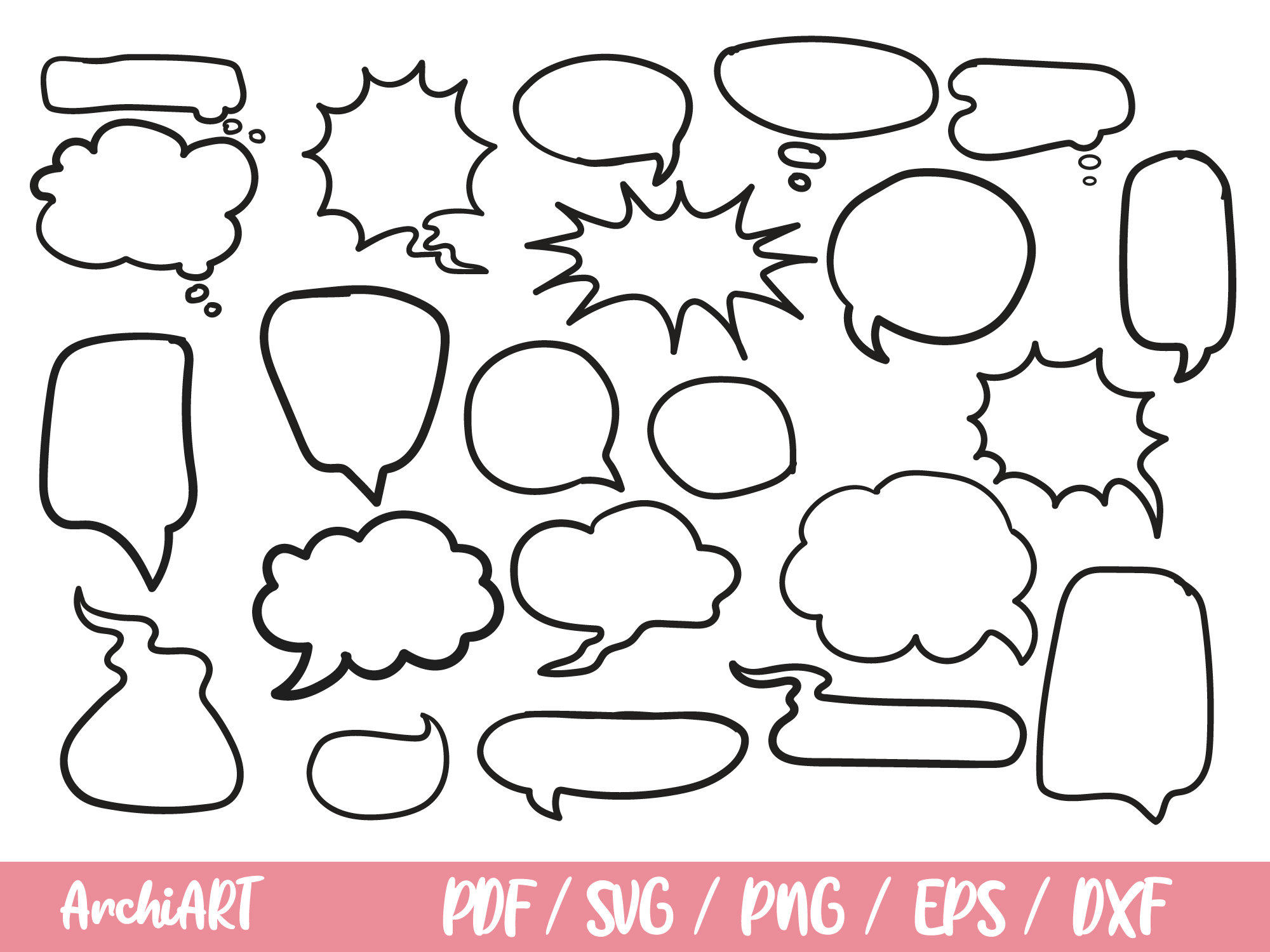 Speech Bubble SVG, Speech Bubble Clipart, Comic Speech Bubble Svg ...