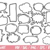Speech Bubble SVG, Speech Bubble Clipart, Comic Speech Bubble Svg ...