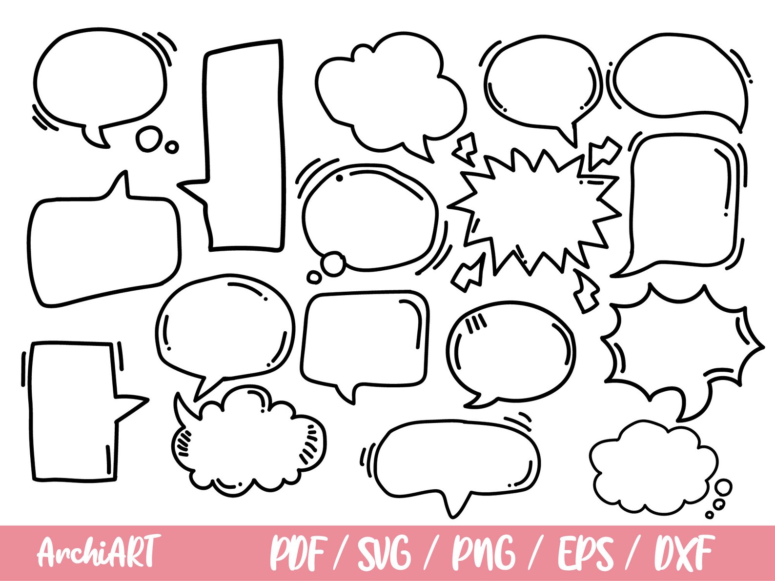 Speech Bubble SVG, Speech Bubble Clipart, Comic Speech Bubble Svg ...