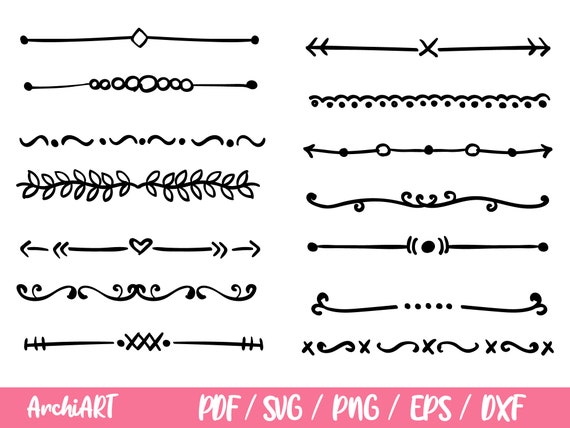 Text Divider Svg Flourish Svg Swirl Svg Text Decoration - Etsy