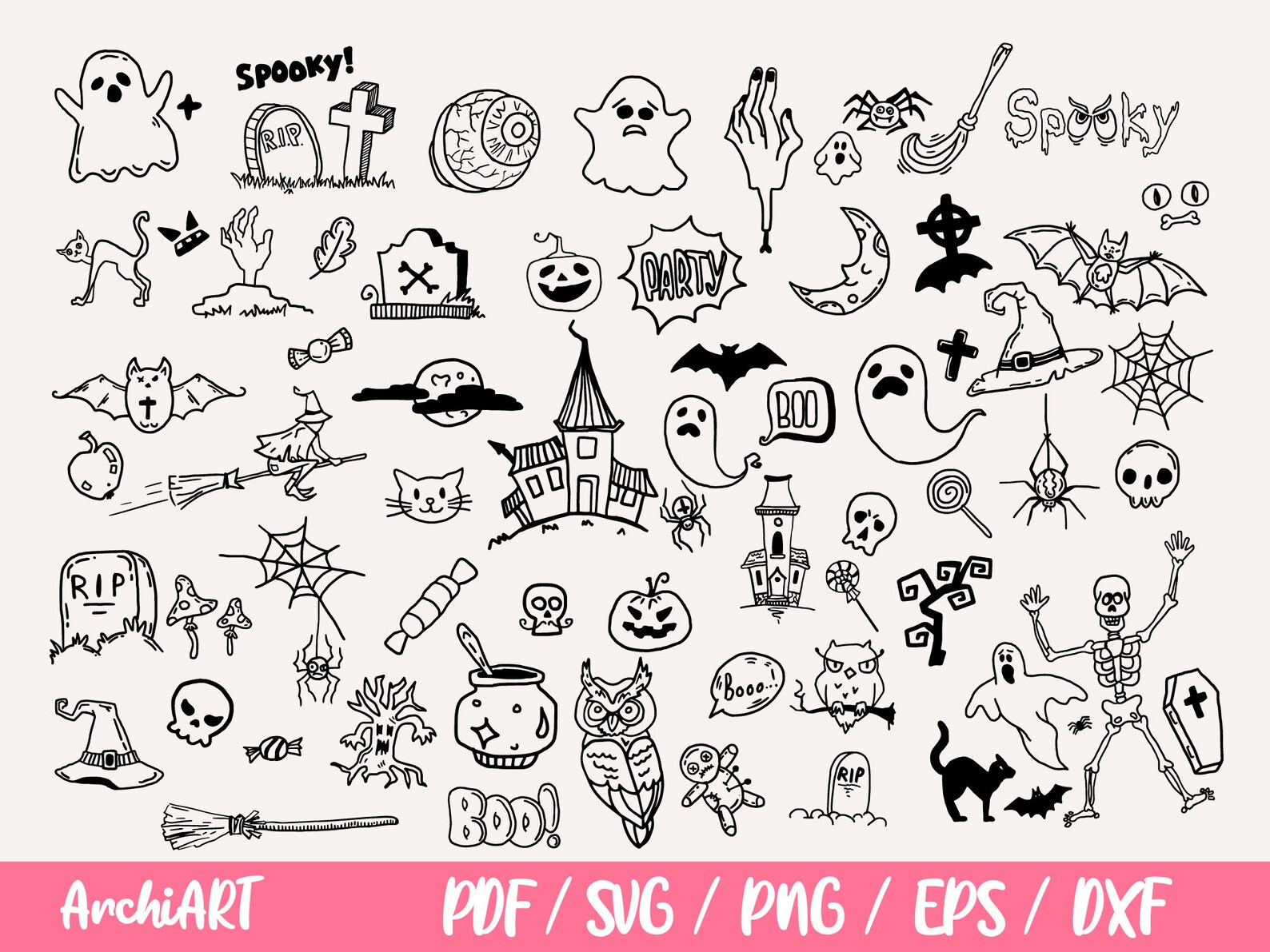 HALLOWEEN SVG Bundle Halloween Svg Files for Cricut Ghost - Etsy