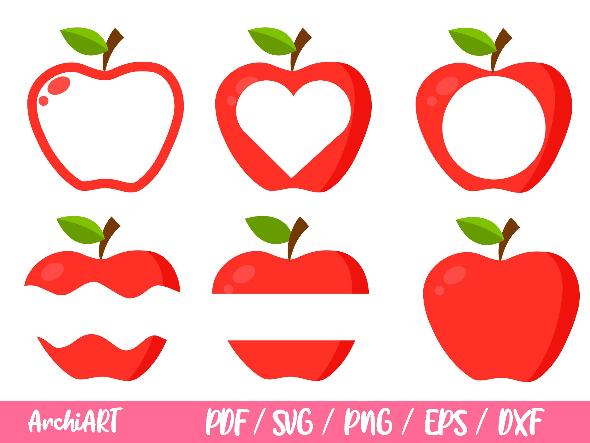 Apple Svg,teacher Svg,teacher Monogram Svg,school Svg,split Apple Svg ...