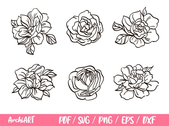 Flower SVG Flowers SVG File Flowers Cut File Floral Svg - Etsy