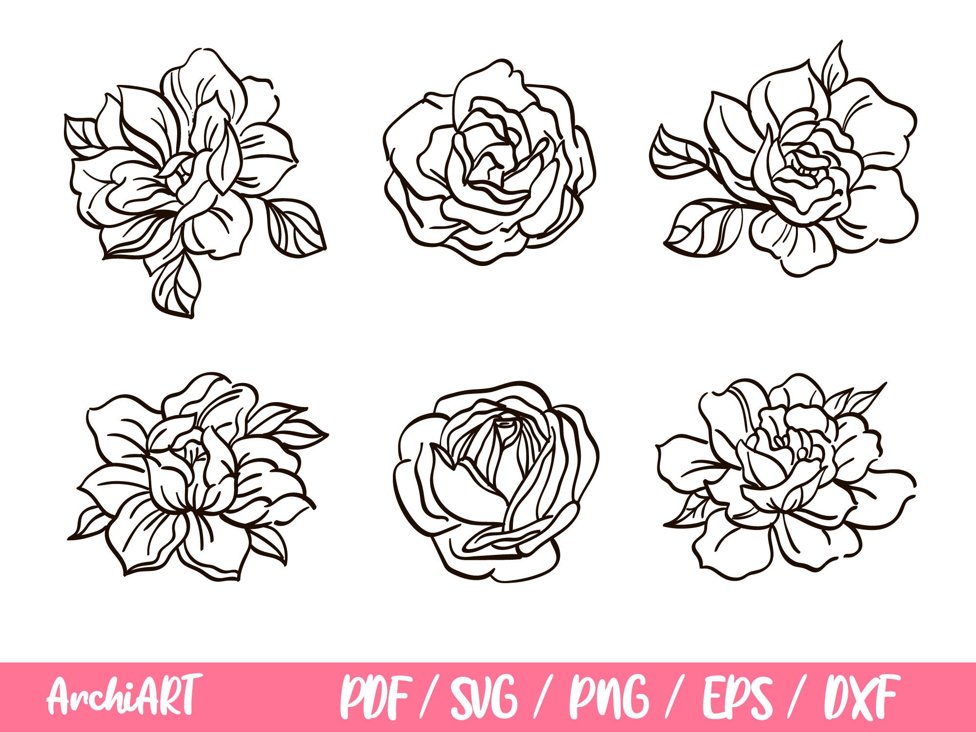 Flower SVG Flowers SVG File Flowers Cut File Floral Svg - Etsy