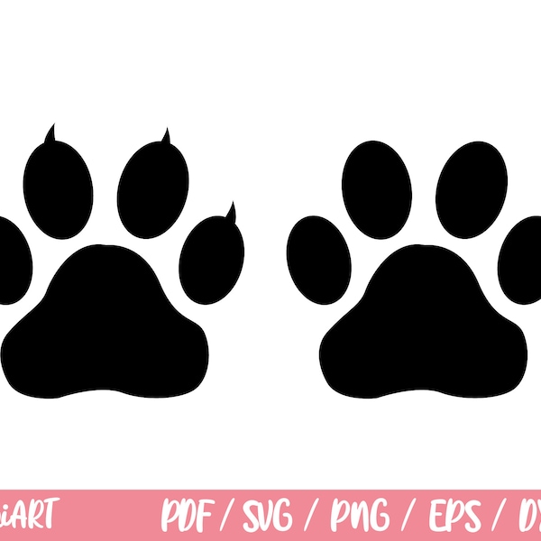 Paw Print Svg - Etsy
