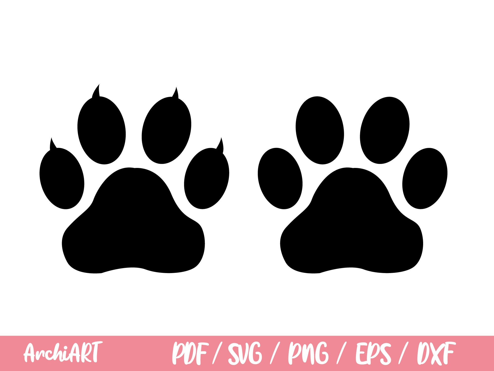 Pfote SVG Katze Pfote SVG Hund Pfote SVG Haustier Pfote - Etsy.de