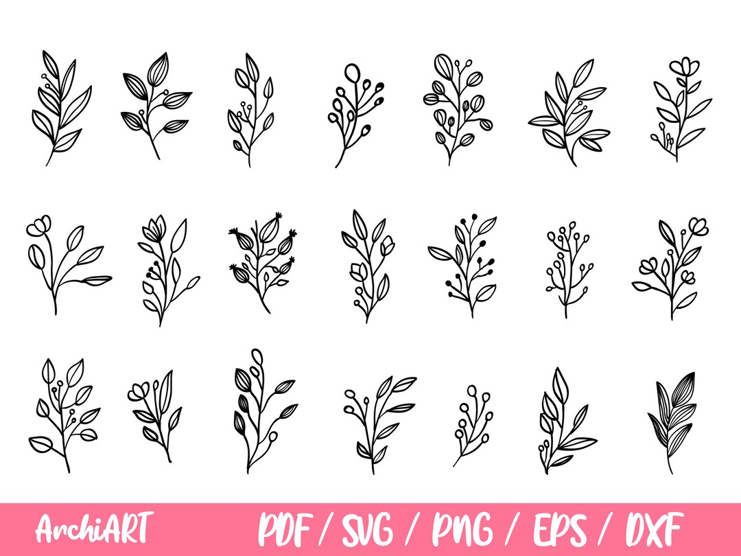 21 Wildflower Svg Bundle Flower Svg Floral Svg Bundle Wildflower Svg