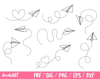 Travel Svg Plane Svg Dotted Line Plane Svg Heart Svg Cute - Etsy