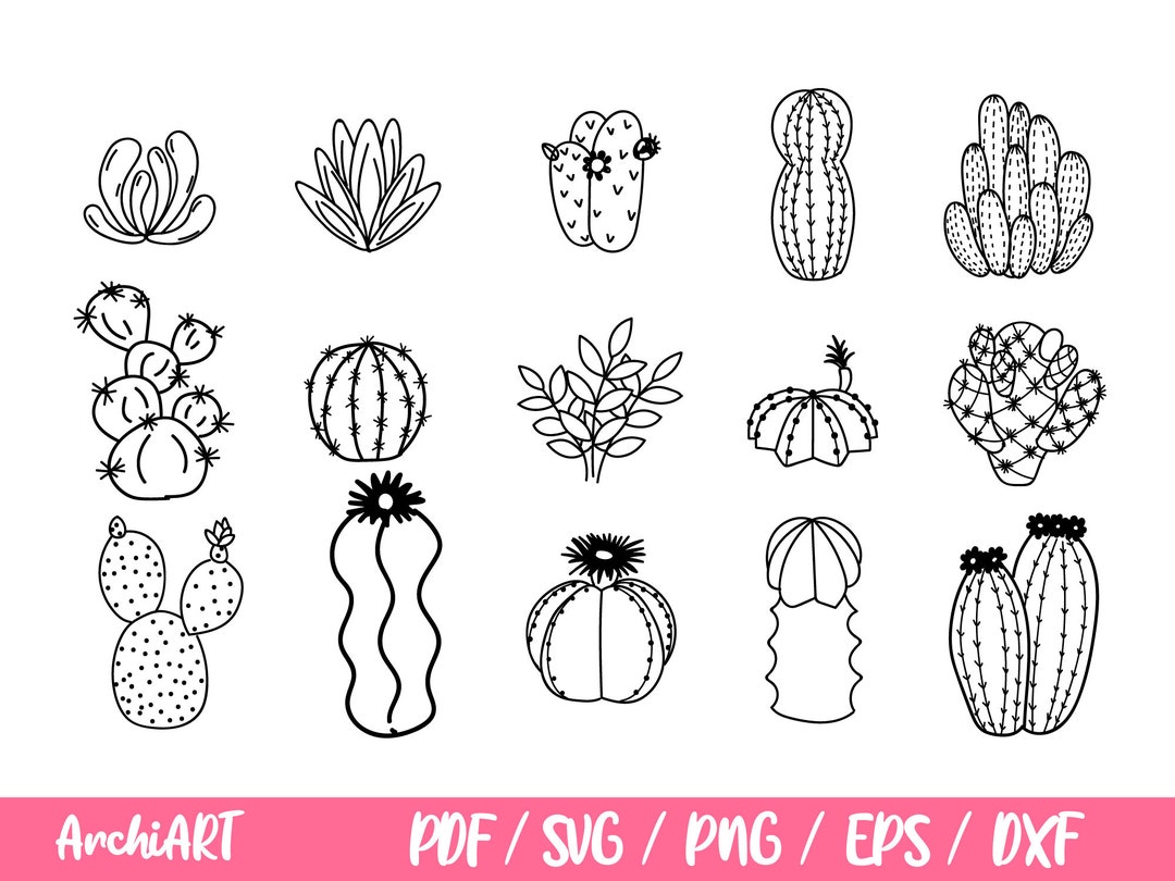 Cactus Svg, Cactus Flower Svg, Succulent Svg, Cactus Flower, Cactus Svg ...