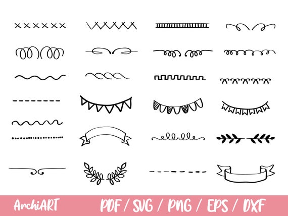 25 Decorative Elements SVG Ornaments Svg Flourishes SVG - Etsy