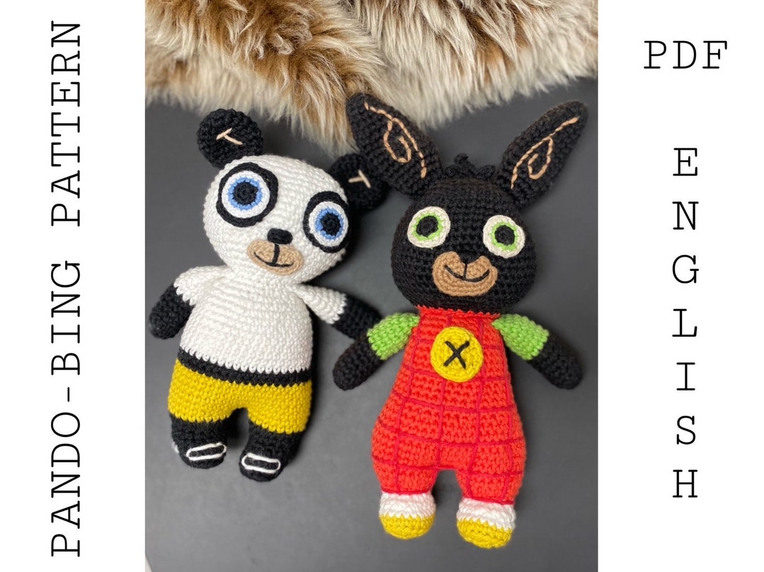 Bing Bunny and Pando Crochet Pattern in English - Etsy