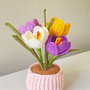 Crocus Crochet Pattern, Crocus Flower Pdf, Crochet Flower Pattern in ...
