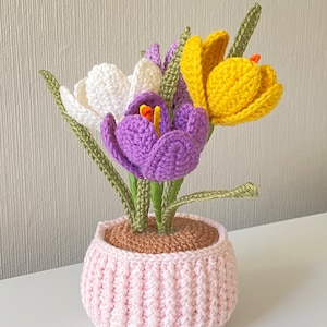 Crocus Crochet Pattern, Crocus Flower Pdf, Crochet Flower Pattern in ...