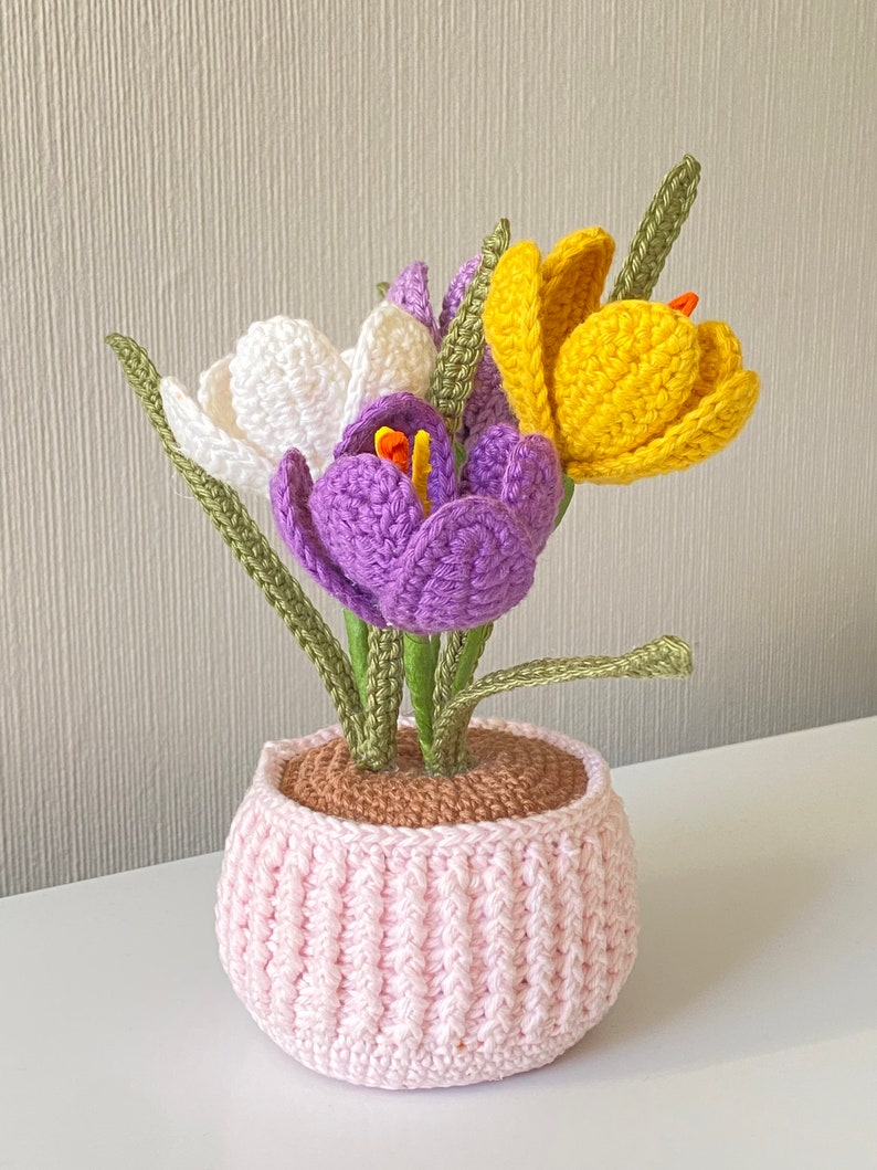 Crocus Crochet Pattern Crocus Flower Pdf Crochet Flower - Etsy Norway