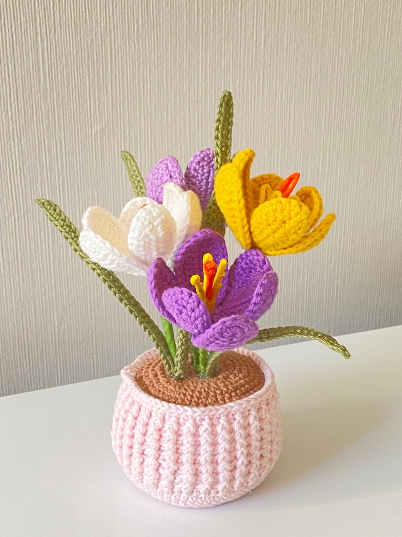 Crocus Crochet Pattern Crocus Flower Pdf Crochet Flower - Etsy Norway