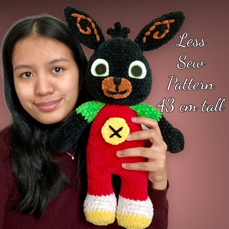 Bing Bunny Crochet Less Sew Pattern 43 Cm Tall Amigurumi - Etsy