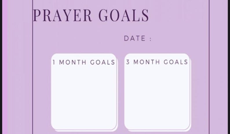 Weekly Prayer Journal | Printable - Etsy