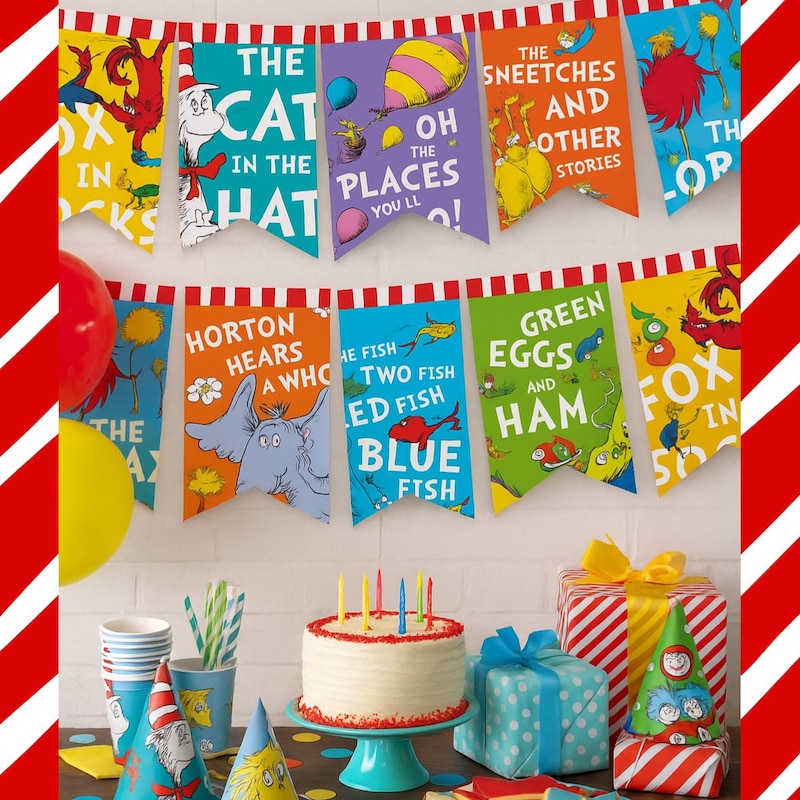 Dr Seuss Banner - Etsy