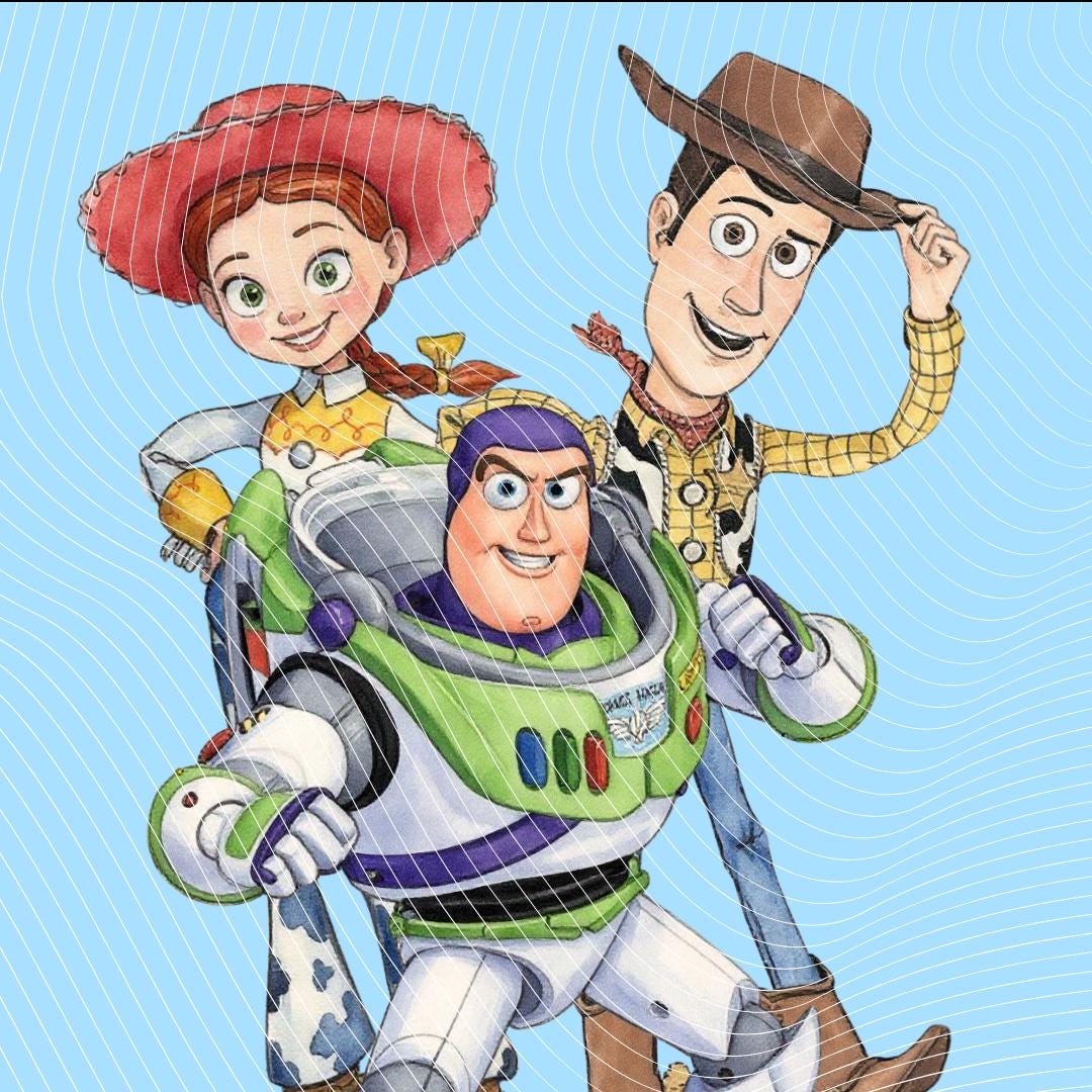Toy Story Watercolour Clipart Bundle | 11 PNG Images | Pixar Inspired ...