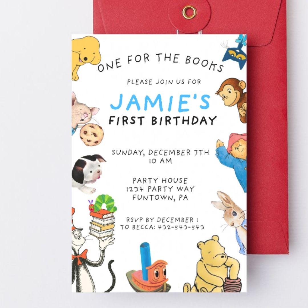 Storybook Birthday Invitation Template | Editable Canva Invite ...