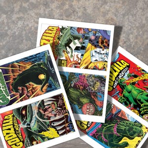 Godzilla Party Favor Bag Labels: Retro Comic Book Style (digital ...