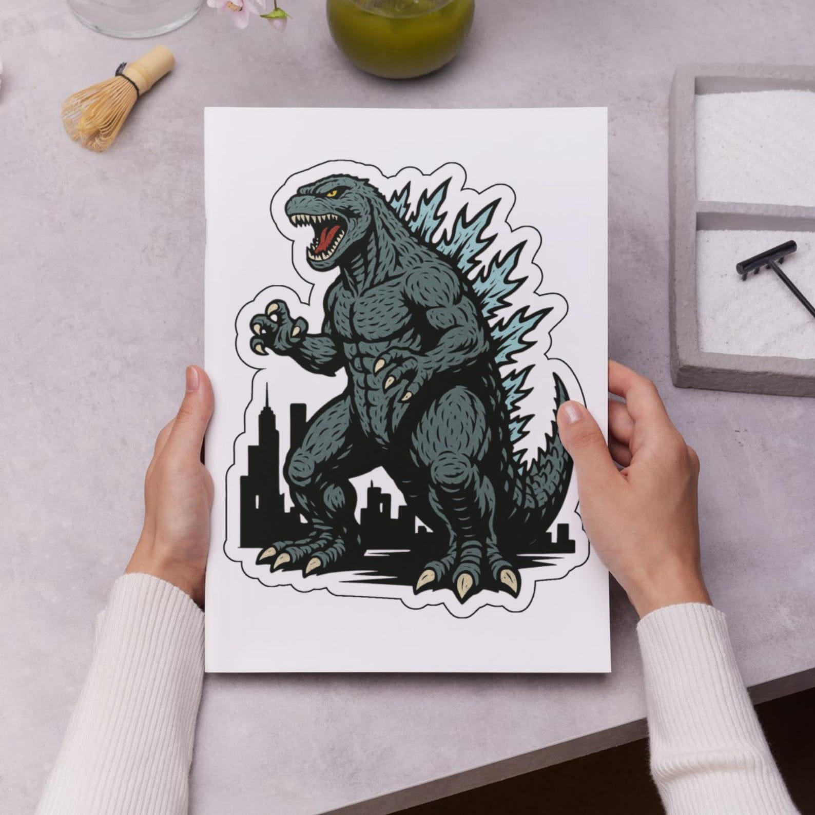 Godzilla Cake Topper Printable | Monster Birthday Centerpiece Cutout ...