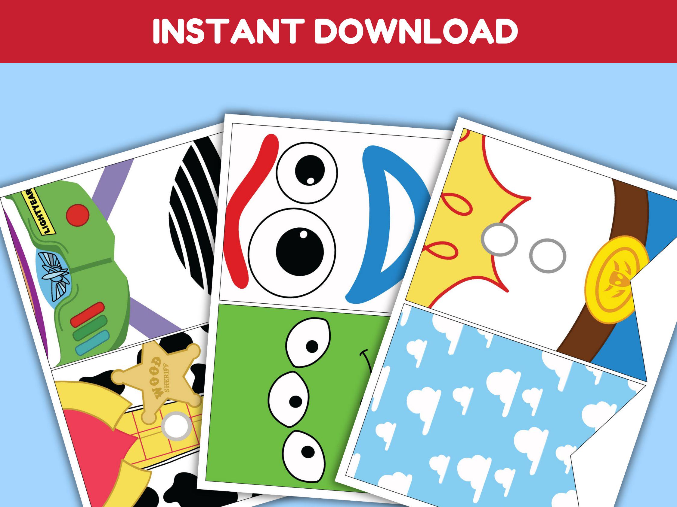Toy Story Birthday Banner: Buzz, Woody, Alien, Forky (digital Party ...