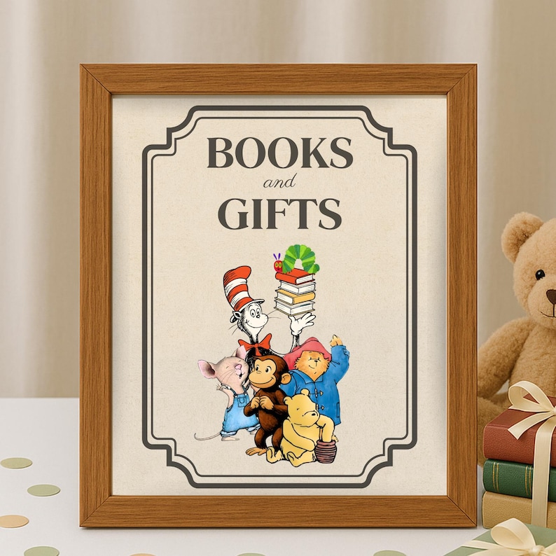 Storybook Baby Shower Sign Set | Classic Storybook Theme | PNG Bundle ...