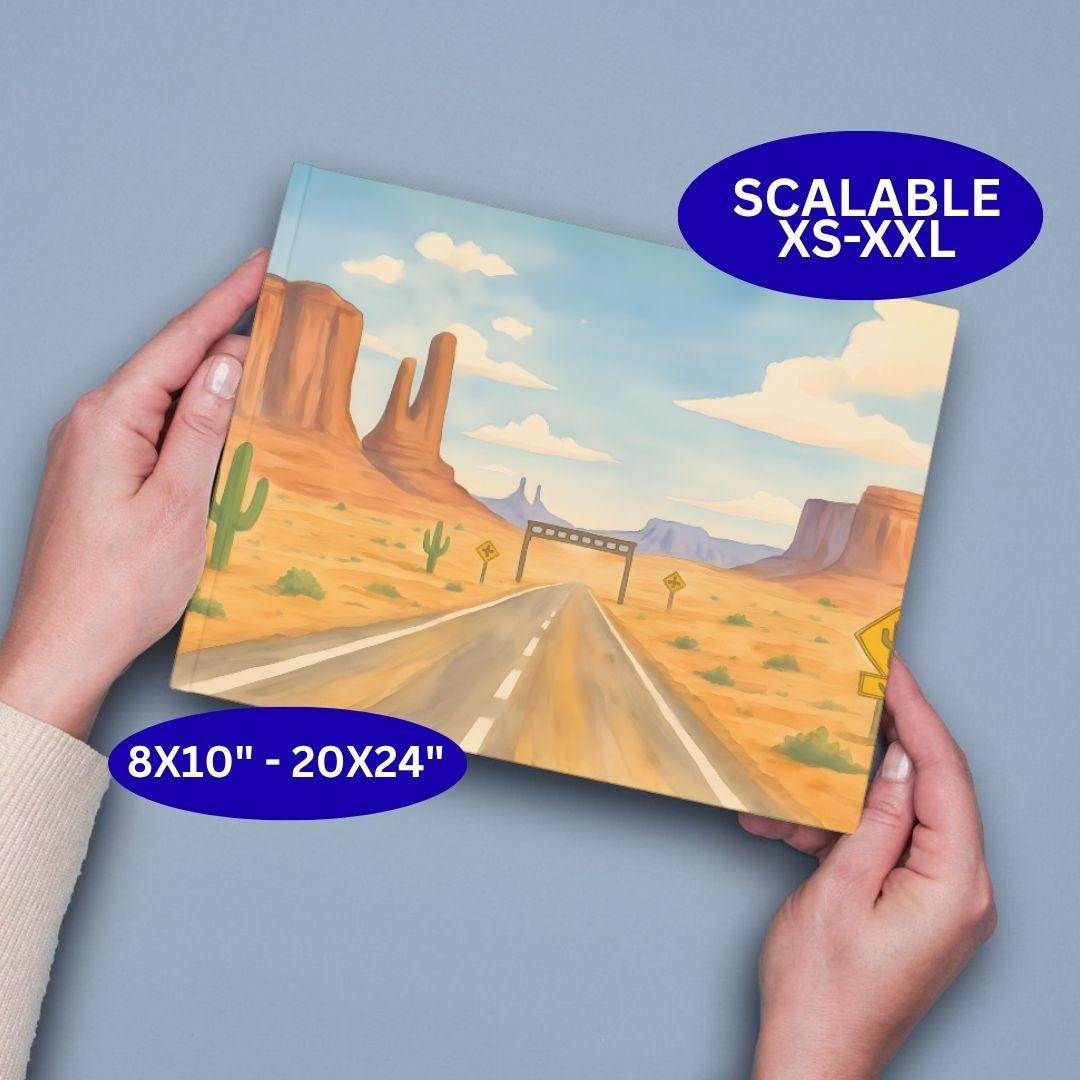 Radiator Springs Backdrop: Pixar Cars Inspired Wall Art (digital ...