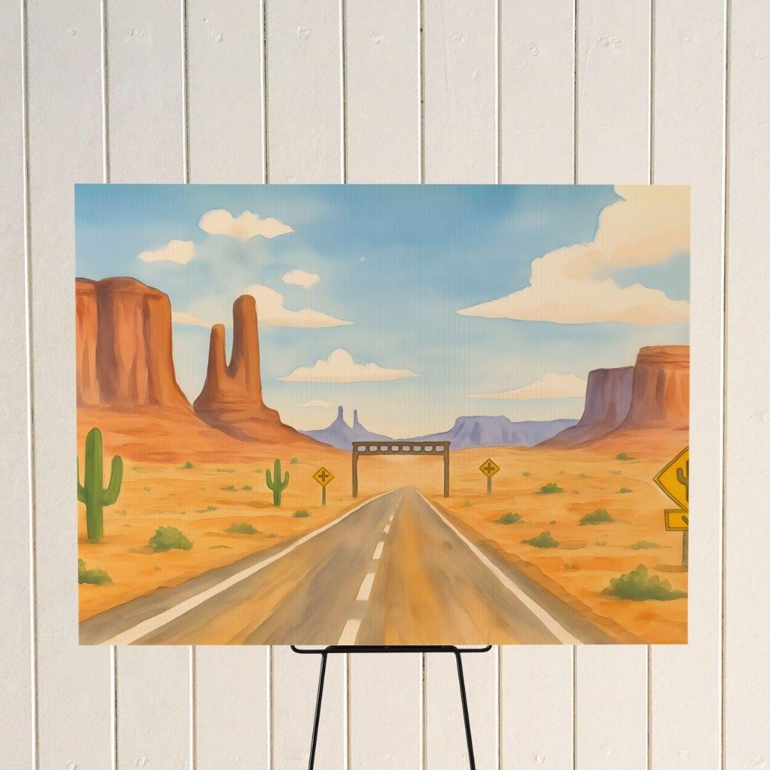 Radiator Springs Backdrop: Pixar Cars Inspired Wall Art (digital ...