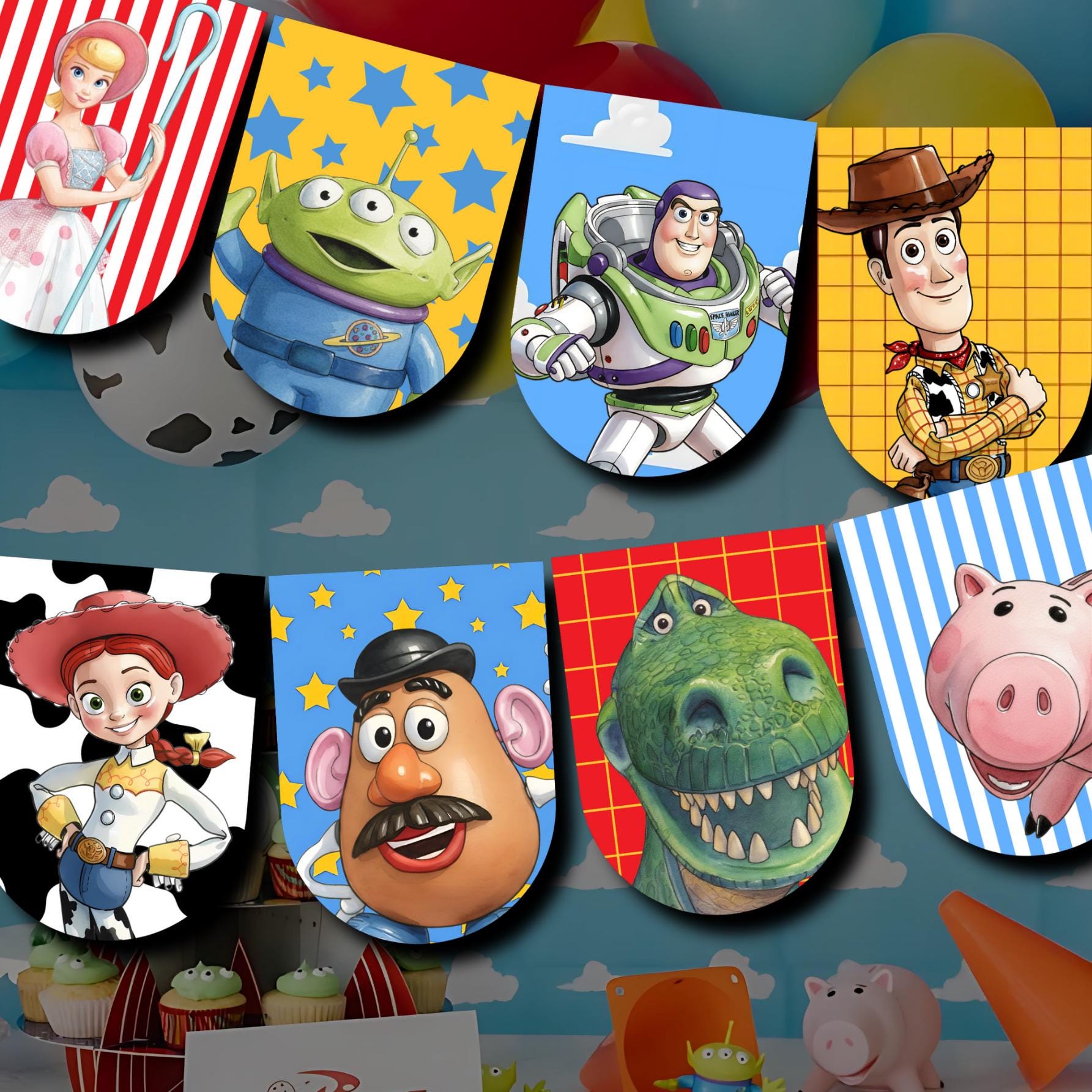 Toy Story Bunting Banner: Pixar Party Decoration (PDF Printable) - Etsy