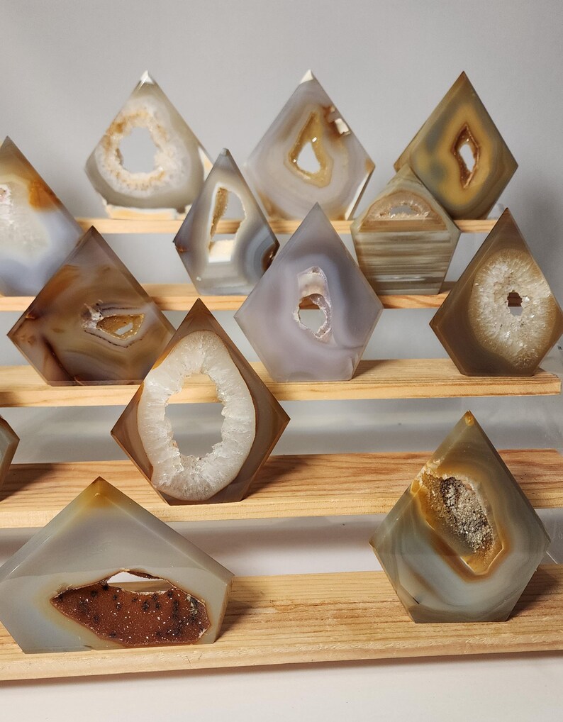 Druzy Agate Tower, Triangle Freeform by Luckycrystalsfamily (1.4k) - Etsy