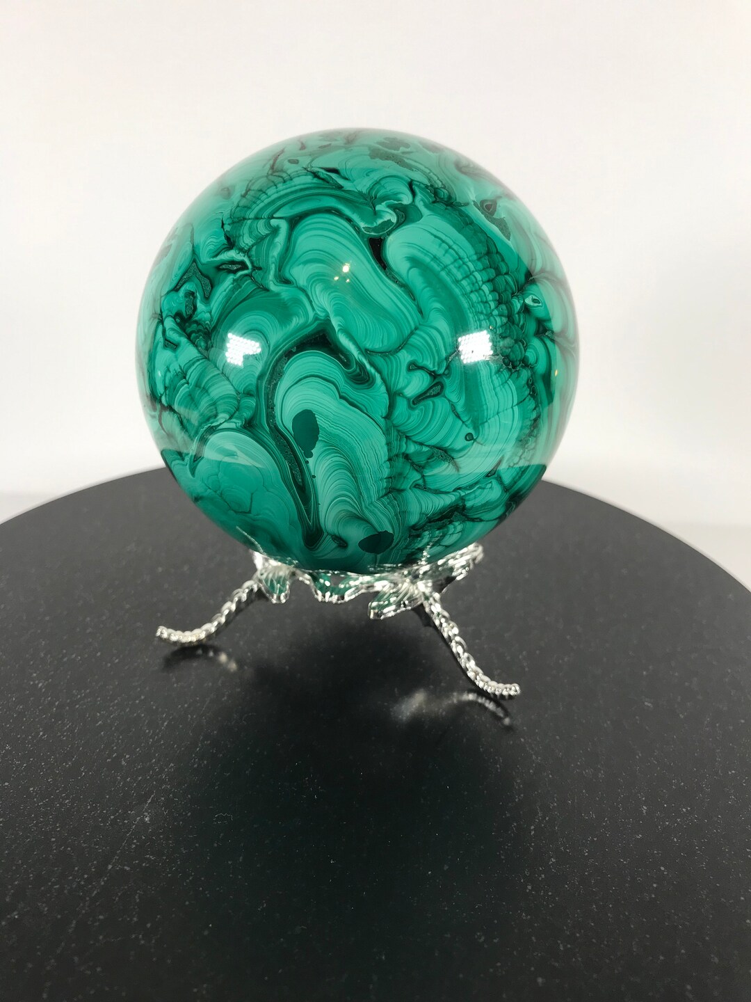 Natural Malachite Sphere,crystal Sphere, Malachite Sphere - Etsy