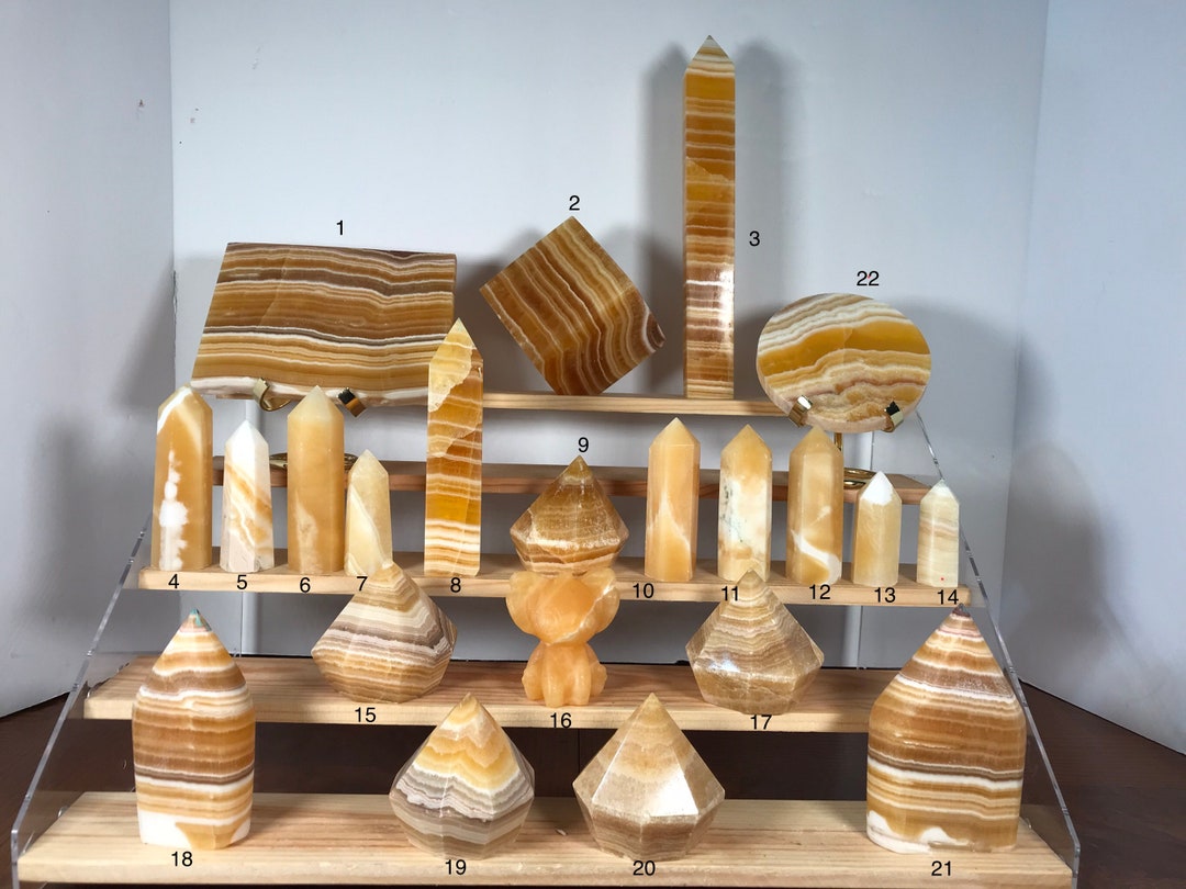 Natural Yellow Calcite Tower, Yellow Calcite Slabs, Yellow Calcite ...