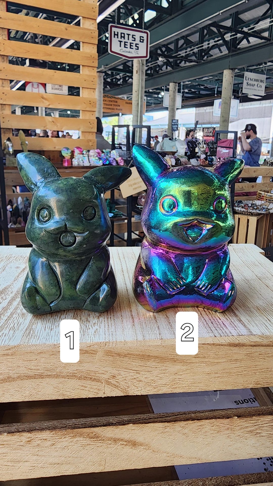 PIKACHU, Green Jade Pikachu, Aura Quartz Pikachu, Crystal Pikachu - Etsy