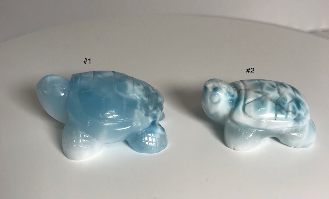 Larimar Turtle, Crystal Turtle, , Larimar Crystal Carving - Etsy