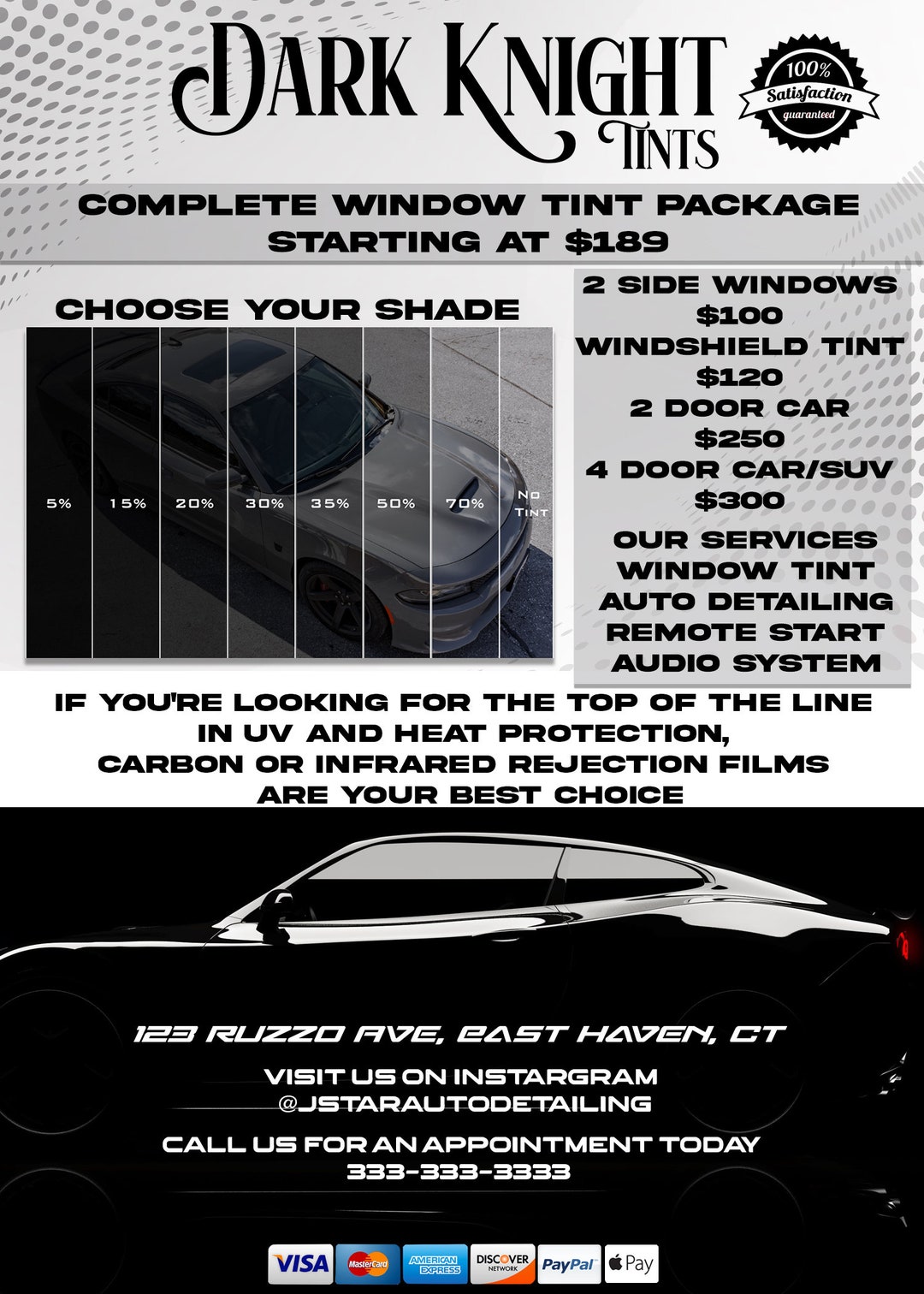 Window Tinting | Car Detailing Flyer | Car Wash Template | Business Flyer | Editable Photoshop ...