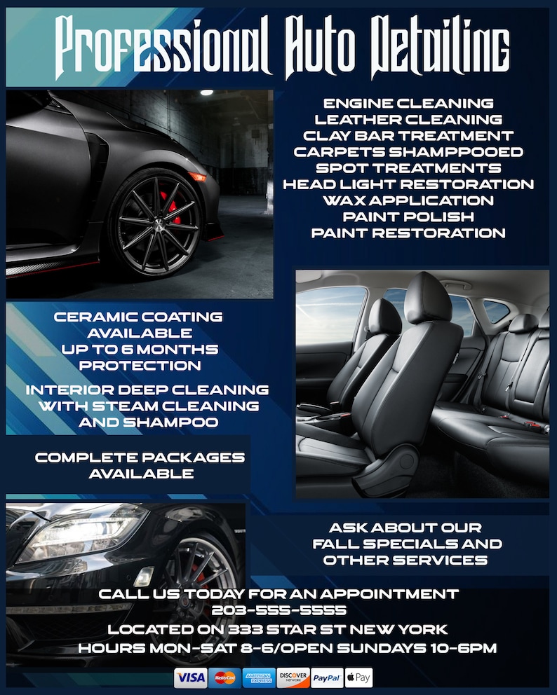 Car Detailing Flyer | Car Wash Template | Business Flyer | Editable ...