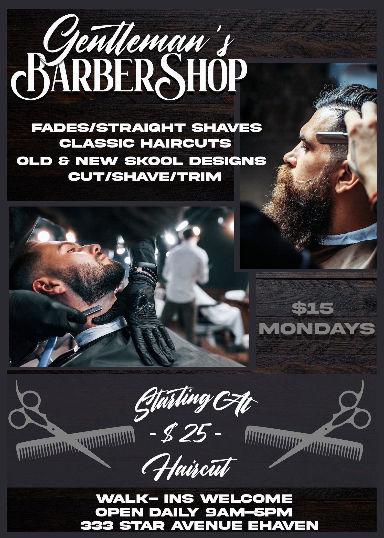 Photoshop Editable Template | Barbershop Flyer | Business Flyer ...