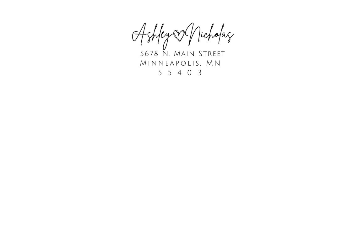 Envelope Addressing Template, Printable Envelope Template, Modern ...
