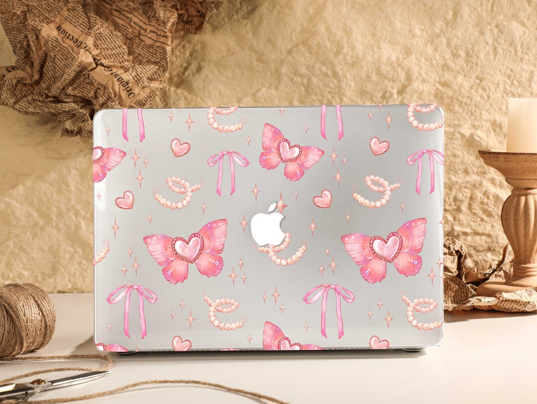 Cute Butterfly Crystal Clear MacBook Air Case for New MacBook Air 15 ...