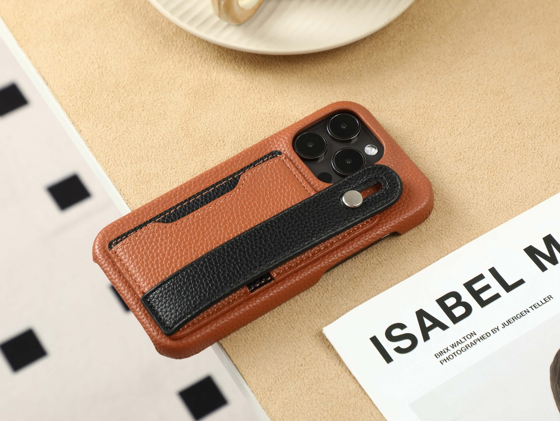 Custom Name Phone Case, Personalised Leather Wallet Phone Case With ...